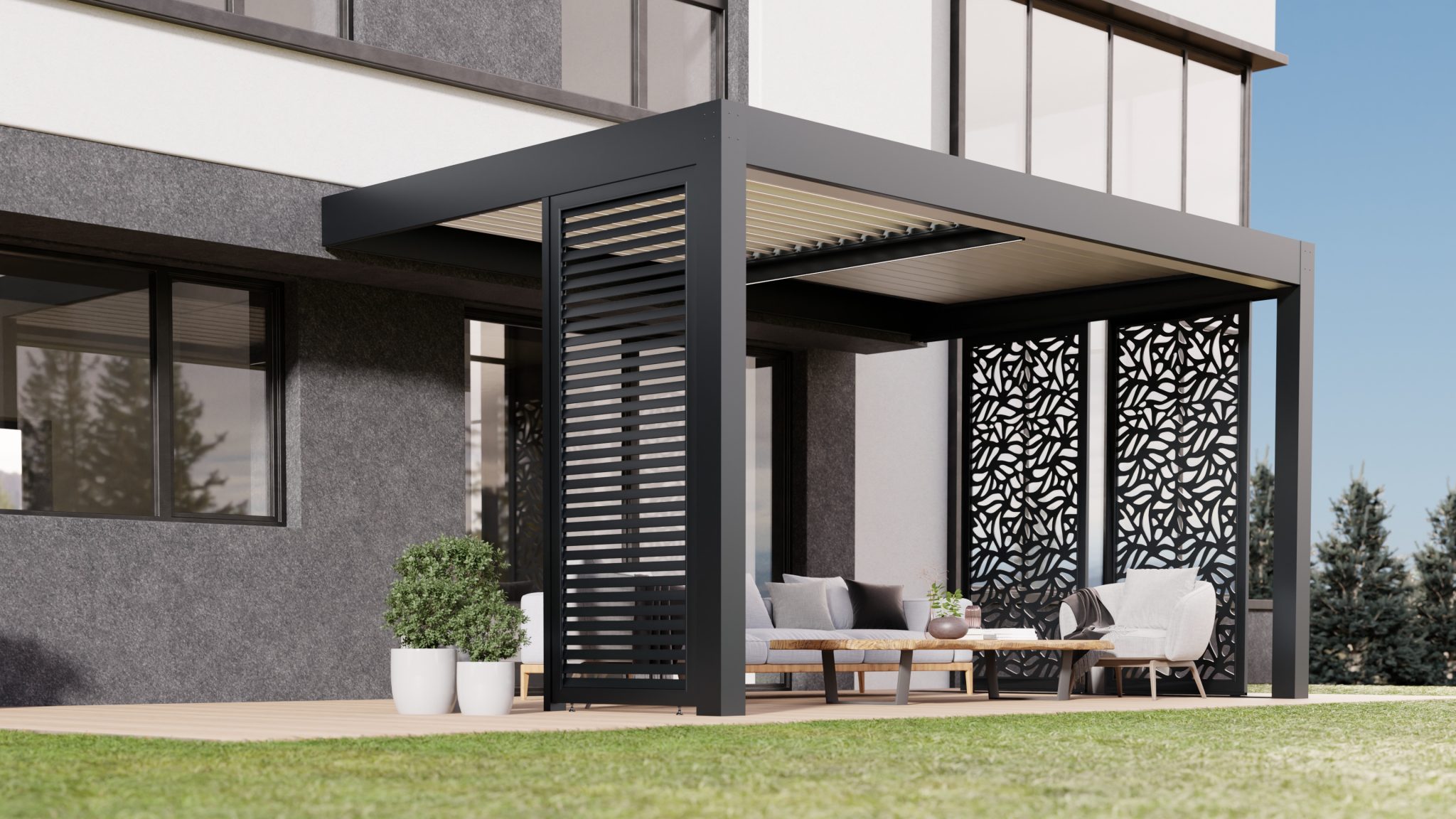 Une pergola sur mesure avec Solisystème - Maison et Jardins actuels